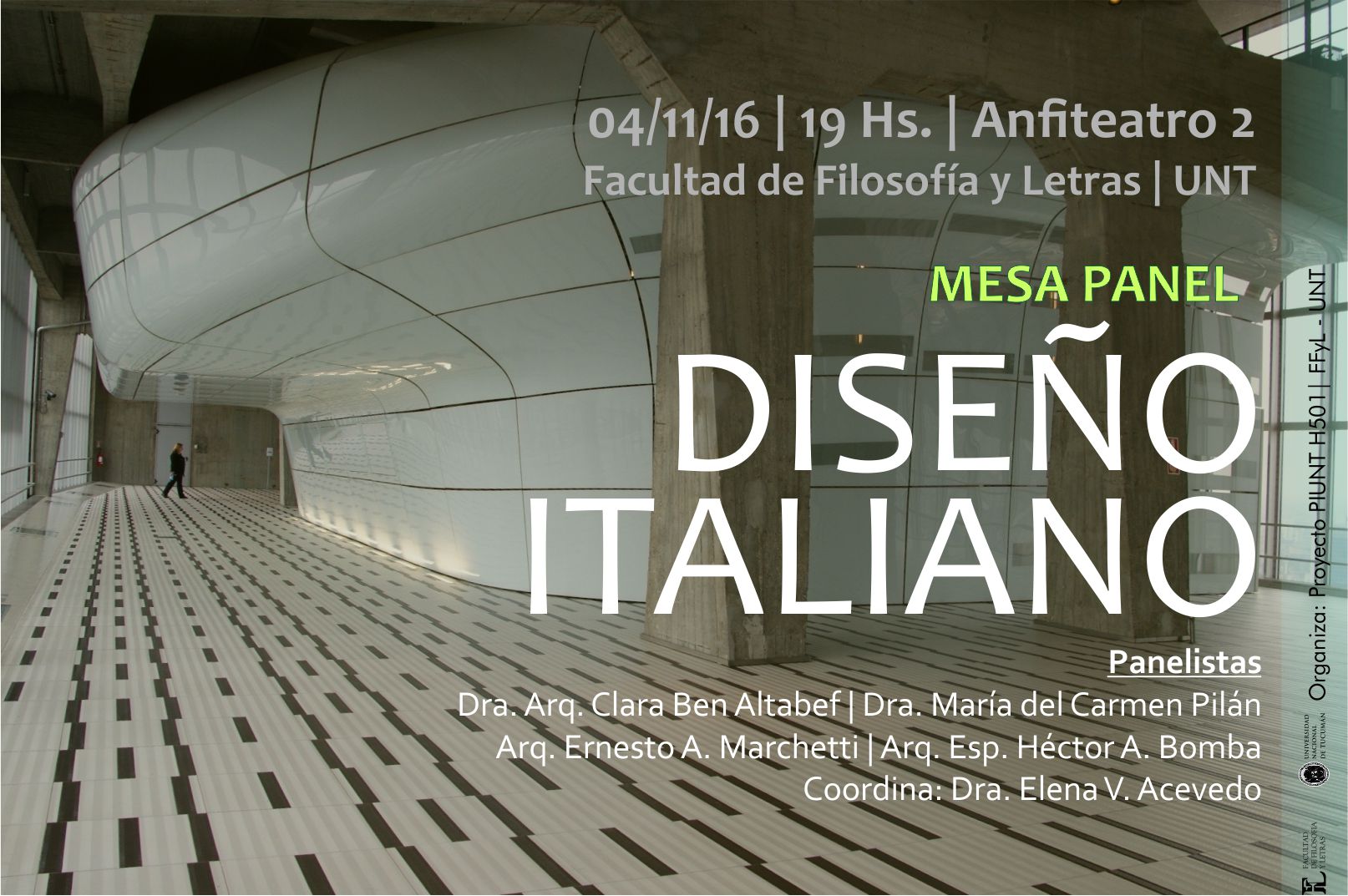 Mesa panel “Diseño Italiano” – Sitio Oficial Facultad de Filosofía y ...